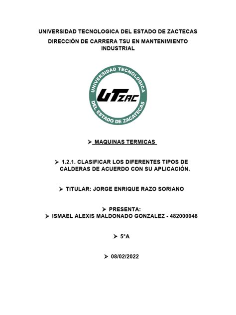121 Clasificar Los Diferentes Tipos De Calderas De Acuerdo A Su