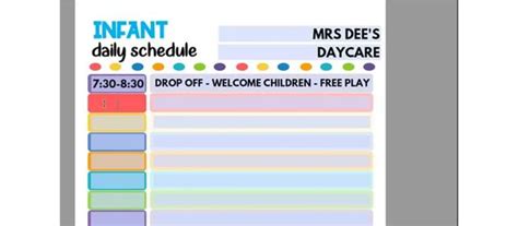 Customizing The Best Sample Daycare Schedule