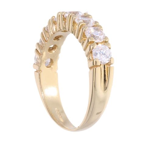 18ct Yellow Gold Cubic Zirconia Eternity Ring Rams985298087003