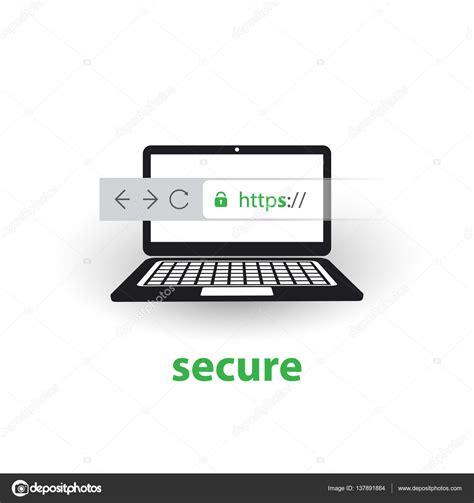 HTTPS Protocol Safe And Secure Browsing On Mobile Computer Stock Vector By Bagotaj