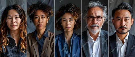Premium Photo Quotcollage Of Headshots Showcasing A Diverse Group Of