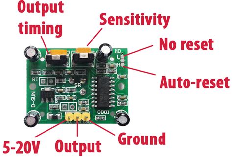 HC SR501 PIR Motion Sensor Electronics In Touch Co