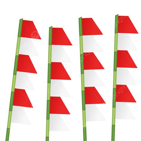 Merah Putih Vector Hd Png Images Bendera Merah Putih Dengan Bambu