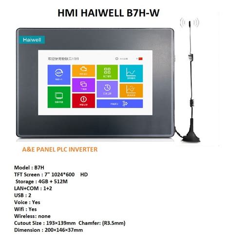 Jual Hmi Haiwell B7h W Ethernet 7inch Iot Cloud Wifi Kota Surabaya Aande Panel Plc Inverter