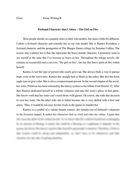 Solution Descriptive Essay About Favorite Character Studypool