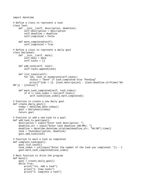 Python Code For Setting Goals Pdf