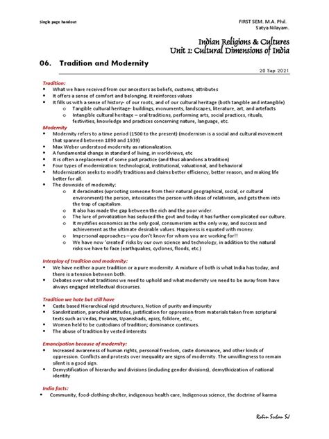Tradition And Modernity Pdf Cultural Heritage Traditions