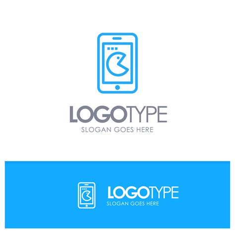 Buy Mobile Phone Hardware Blue Logo Line Style 18006563 Vector Art At