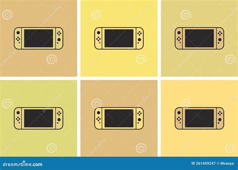 Game Controller Design Template Icon Nintendo Switch Gamepad Pop Art