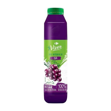 Suco Integral Uva Carrefour Viver 900 Ml Carrefour