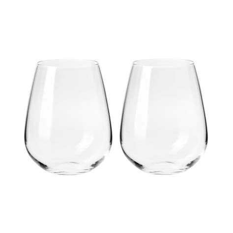 Set Of Two Stemless Wine Glasses