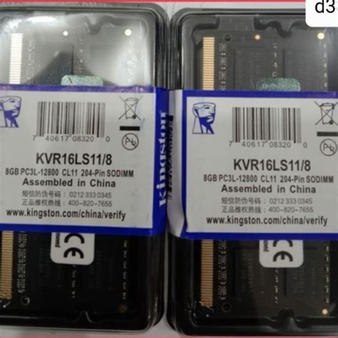 Jual Ram Laptop Ddr3l 8gb Kingstone Pc12800 Garansi Lifetime Shopee