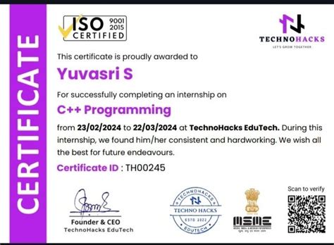 Yuvasri S On Linkedin Technohacksedutech Sandipgavit