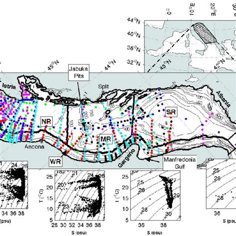 Adriatic Coastline Bathymetry And Sub Region Boundaries Are Shown Wr