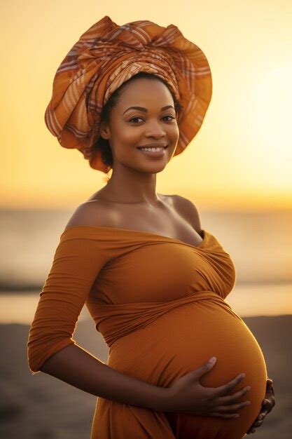 Premium Ai Image An African Pregnant Woman