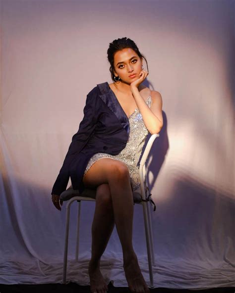 Tejasswi Prakash Dazzles In A Shimmery Short Dress Paired With Black