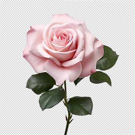 Premium Psd Pink Rose Flower Head Isolated On White