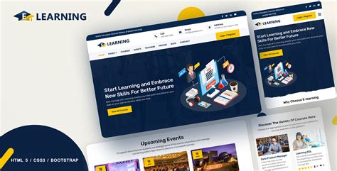 E Learning Online Courses Website Template Templatemonster
