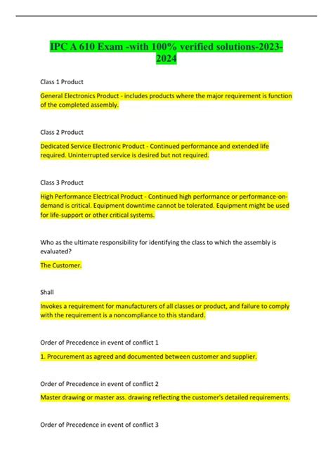 Ipc A 610 Exam With 100 Verified Solutions Ipc A 610 Stuvia Us