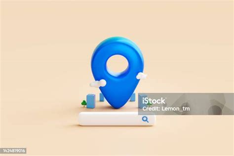 Gps 주소 네비게이터 방향 표시 기호 또는 현대 마커 도시 지점 위치 기호와 파란색 네비게이션 3d지도 배경에 위치 핀을