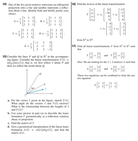 solved 1 5 suppose a line l in r3 contains the unit vector