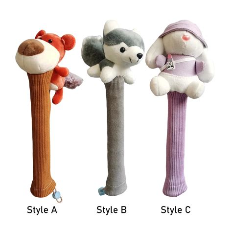 Badminton Racket Handle Cover Non Slip Cute Shock Absorbing Plush Doll
