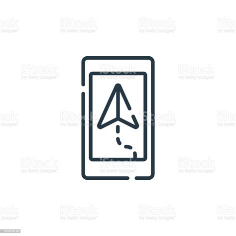 위치 개념에서 탐색 아이콘 벡터입니다 탐색 편집 가능한 스트로크의 얇은 선 그림입니다 웹 및 모바일 앱 로고 인쇄 미디어에 사용하기 위한 탐색 선형 기호 0명에 대한 스톡