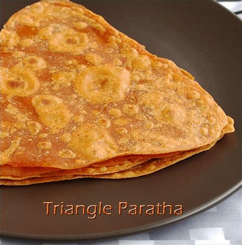 Triangle Paratha Recipe How To Make Triangle Roti Raks Kitchen