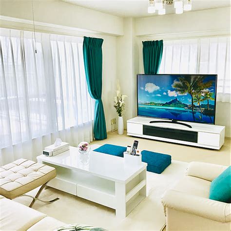 リノベーションリビング白い家具白い部屋大型テレビなどのインテリア実例 2019 06 09 010112