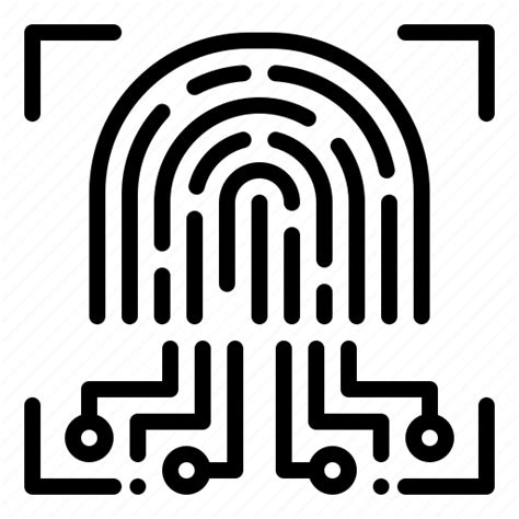 Fingerprint Biometric Scan Identification Security Authentication Icon Download On Iconfinder