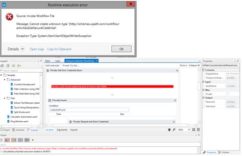 reframework getappcredential xaml error help uipath community forum