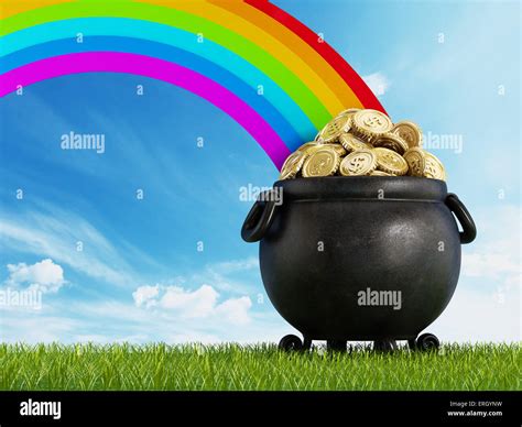Pot Of Gold Rainbow Stock Photos Pot Of Gold Rainbow Stock Images Alamy