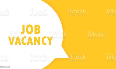 작업 공석 포스트 연설 거품 배너 비즈니스 마케팅 및 광고에 사용할 수 있습니다 공석 벡터 Eps 10 흰색 배경에 격리 인적 자원에 대한 스톡 벡터 아트 및 기타 이미지