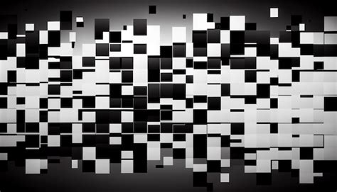 Premium Ai Image Generative Ai Monochrome Overlap Abstract Square Background