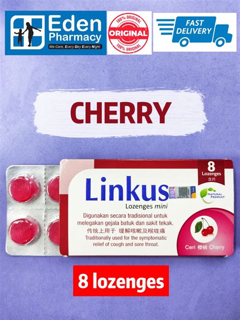 Linkus Lozenges Mini [ Cherry ] [ Strawberry ] 8 Lozenges 1