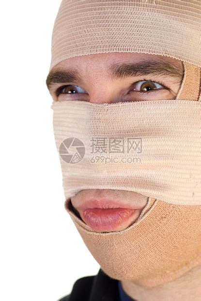 绷带男人治疗张量手术身体男性病人医疗塑料白色高清图片下载 正版图片320184746 摄图网