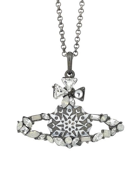 Vivienne Westwood Crystal Snowflake Orb Necklace Grailed