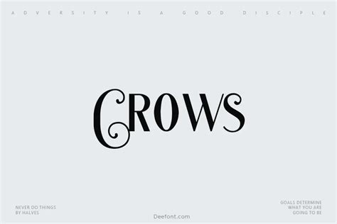 Crows Font Free Download And Preview Deefont