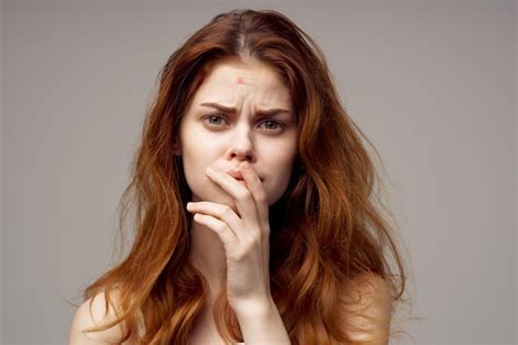 Premium Photo Beautiful Woman Facial Skin Problems Dermatology