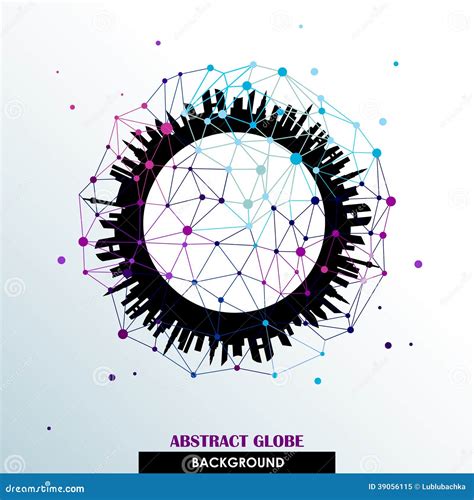 Abstract Globe Network Connections Stock Vector Illustration Of Business Cityscape 39056115