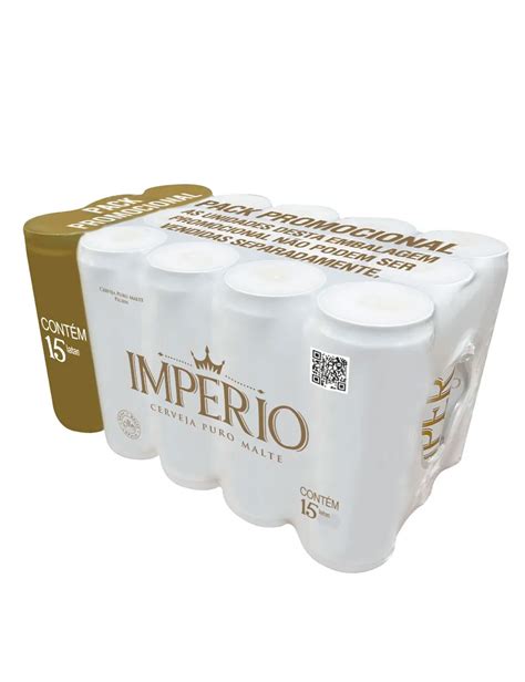 Pack Promocional Com 15 Un Cerveja Império Puro Malte Lata 350ml