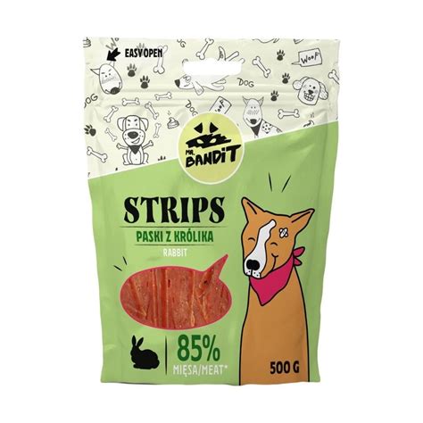 Mr Bandit Strips Slim Snack Caini Fasii Iepure 500 G Câini Hrană