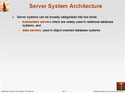 Database System Architectures Centralized And Clientserver Systems Server