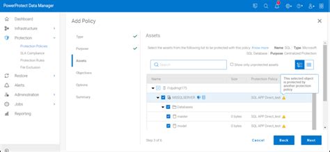 Asset Assignment Conflict Notification PowerProtect Data Manager