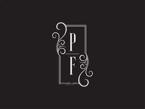 Initials Pf Luxury Logo Letter Vector 14273991 Vector Art At Vecteezy