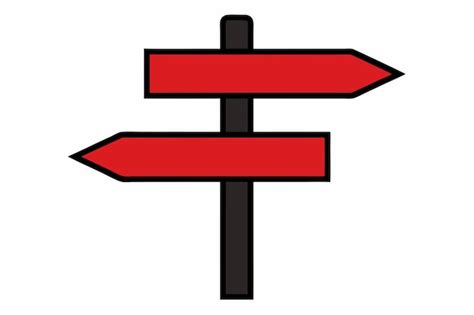 Premium Vector Direction Sign Vector On White Background