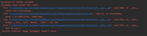 Python `tkintertclerror Image Pyimage1 Doesnt Exist` Stack