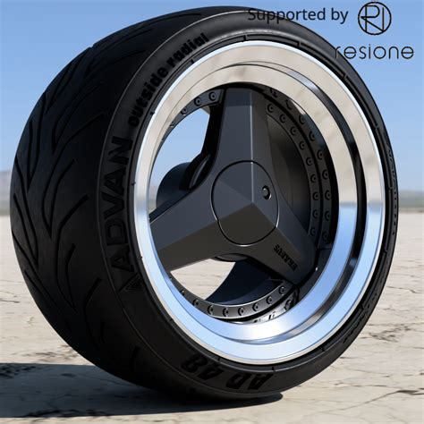 🚗 Mercedes Brabus 3 Spoke Rims 18 Inch With Advan Tires・ Stl File For