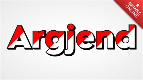 Argjend Flag Of Indonesia Text Effect Generator