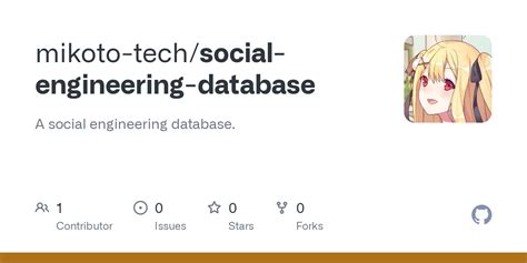Github Mikoto Techsocial Engineering Database A Social Engineering
